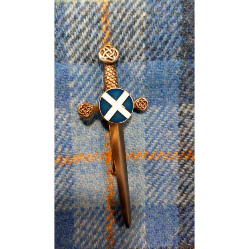 KILT PIN drapeau ecossais en ETAIN